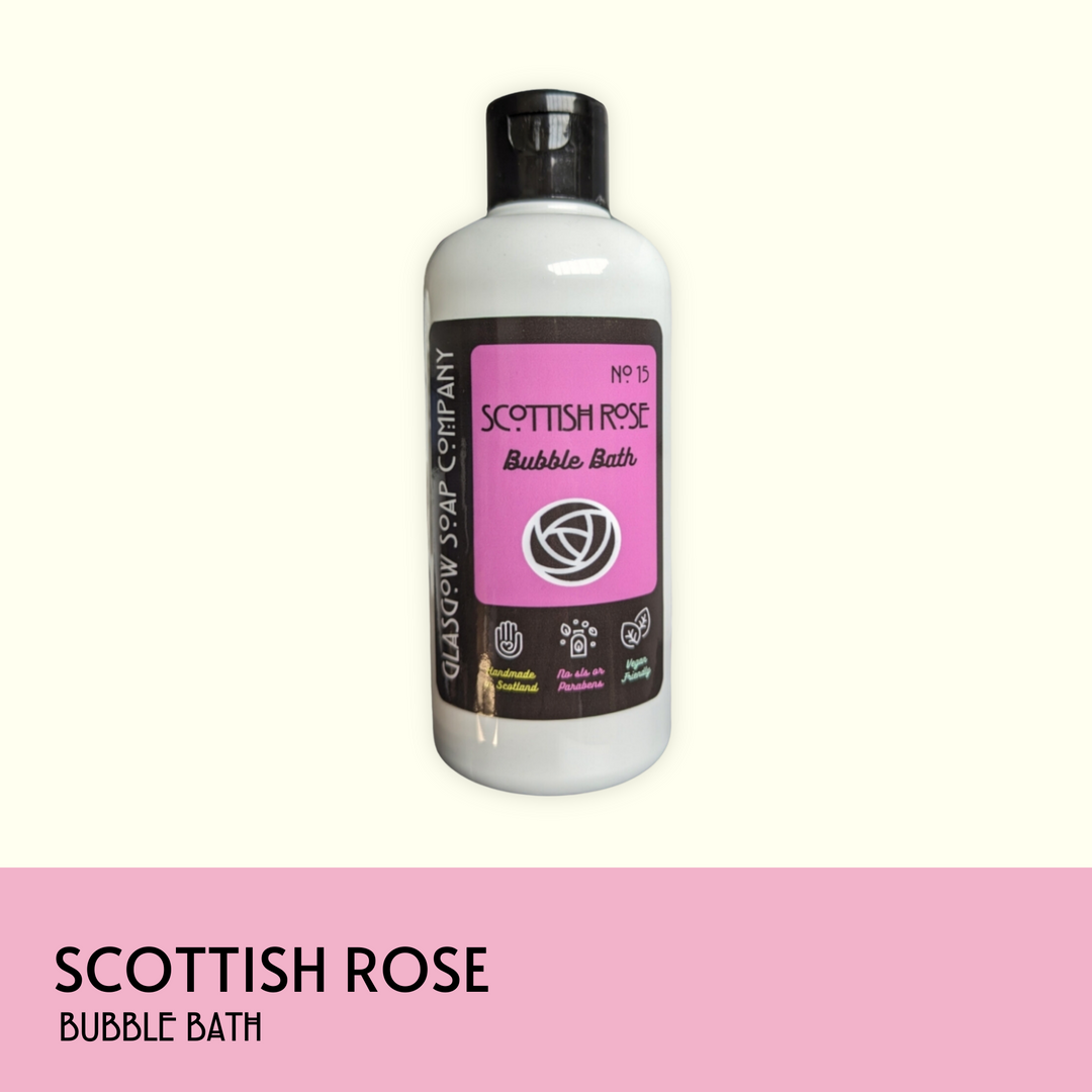 Scottish Rose Bubble Bath – Glasgow Soap Company Ltd